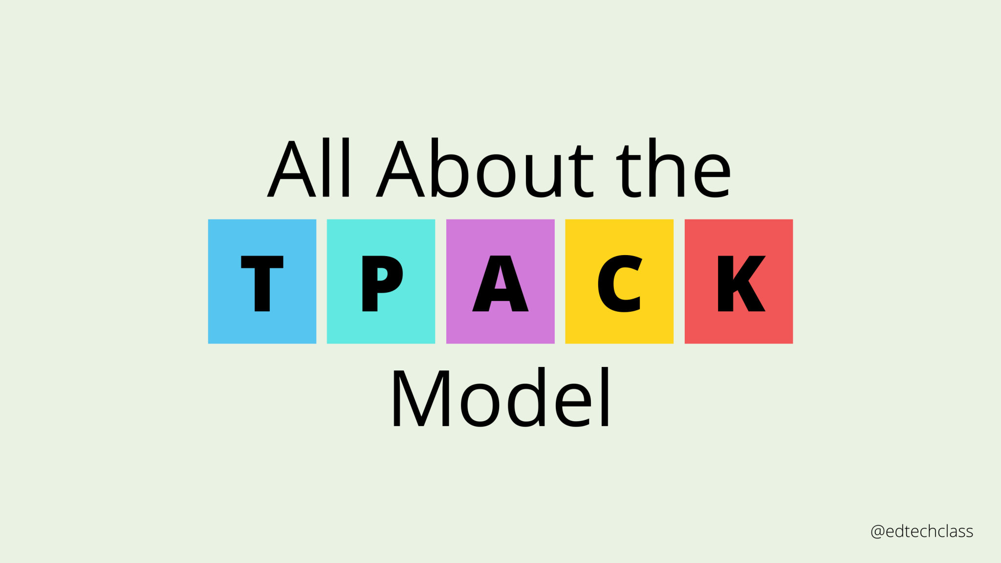 All About TPACK: A Teacher’s Guide to the TPACK Tech Integration Model ...